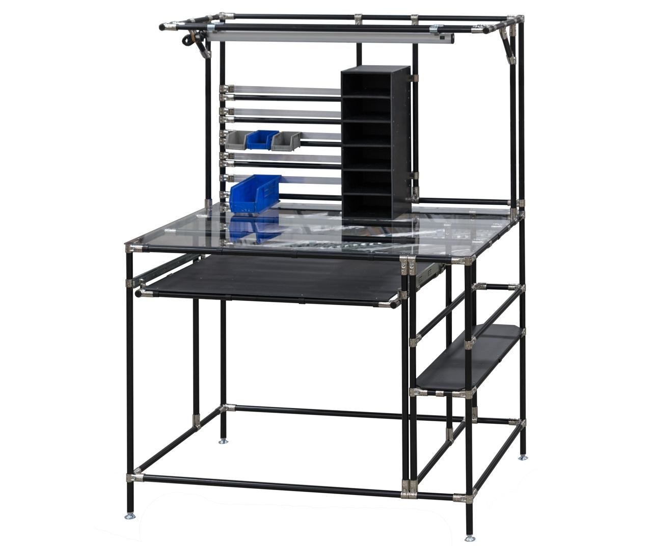 Assembly Coated Lean Pipe Aluminium Profile Workbench For Workshop