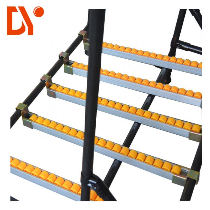 FIFO Lean Pipe Racking System Anti Rust Colorful Pipe ISO9001 Certification