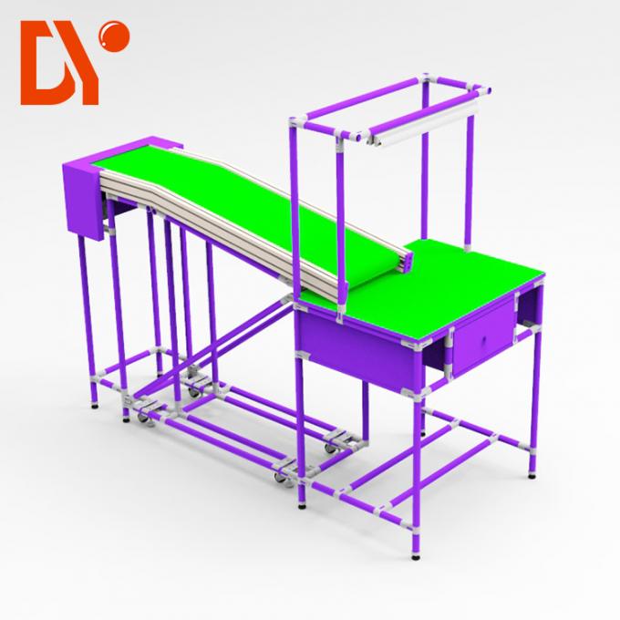 Lean Pipe Automated Assembly Line , Workshop Flexible Production Line