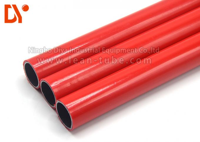 Colored Anti Static Tubing , Worshop Rack Polyethylene Coated Steel Pipe