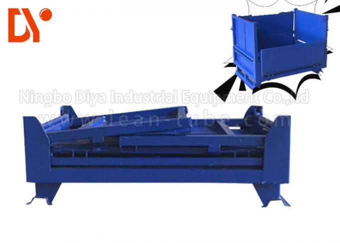 Foldable Stainless Steel Metal Pallet Box For Heavy Duty Workshop OEM